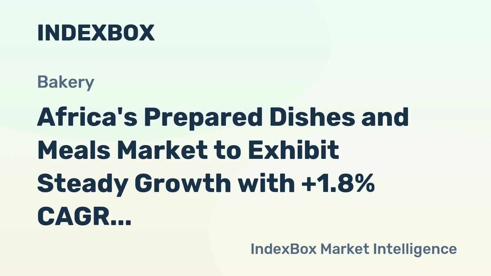 Africa's Prepared Dishes and Meals Market to Exhibit Steady Growth with +1.8% CAGR from 2024 to 2035