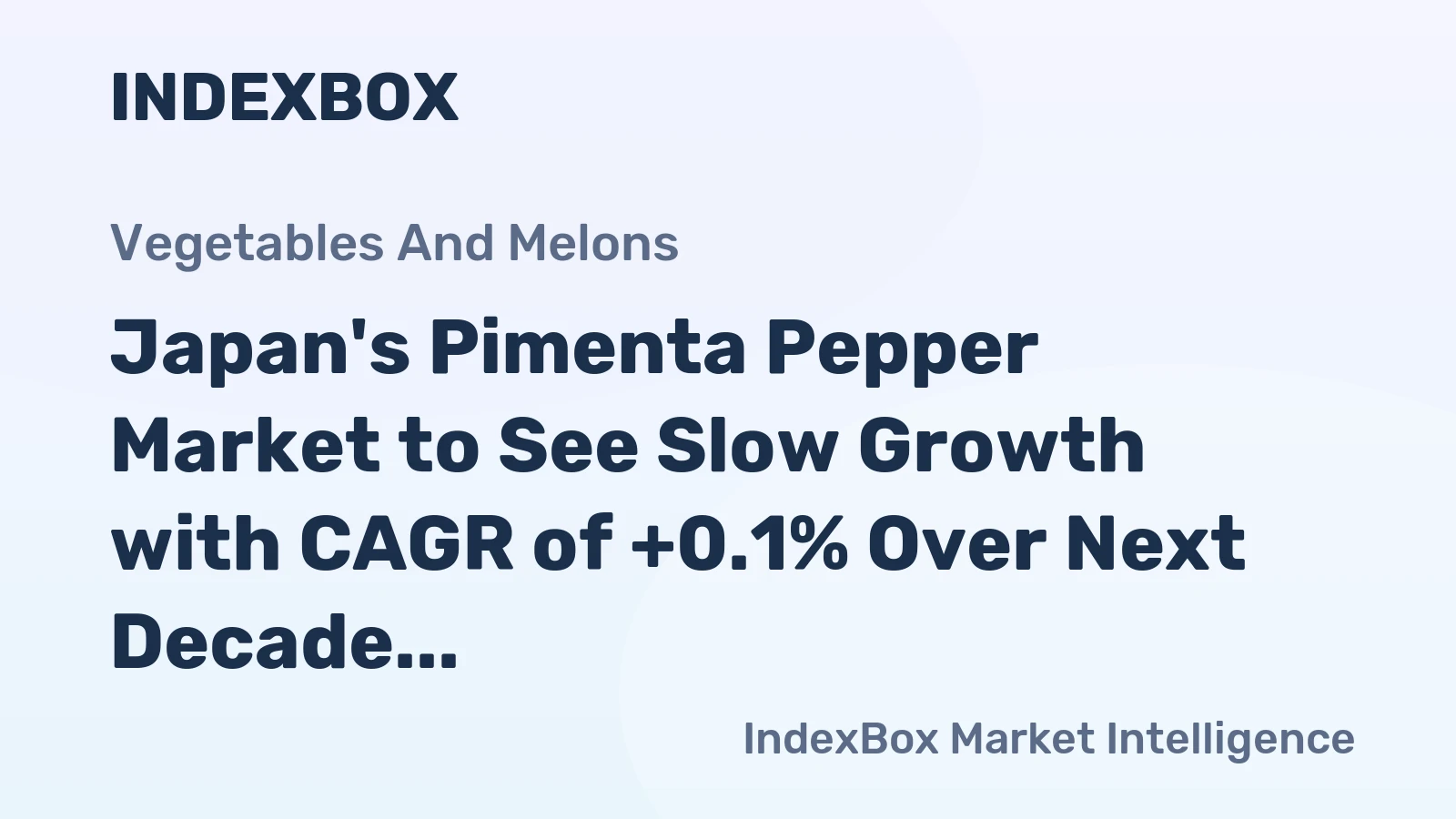 Japan's Pimenta Pepper Market to See Slow Growth with CAGR of +0.1% Over Next Decade