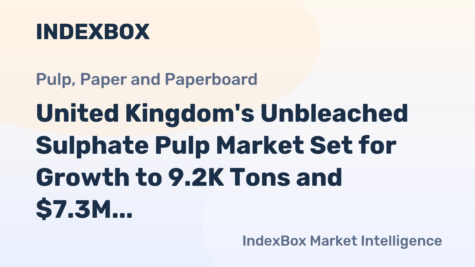 United Kingdom's Unbleached Sulphate Pulp Market Set for Growth to 9.2K Tons and $7.3M