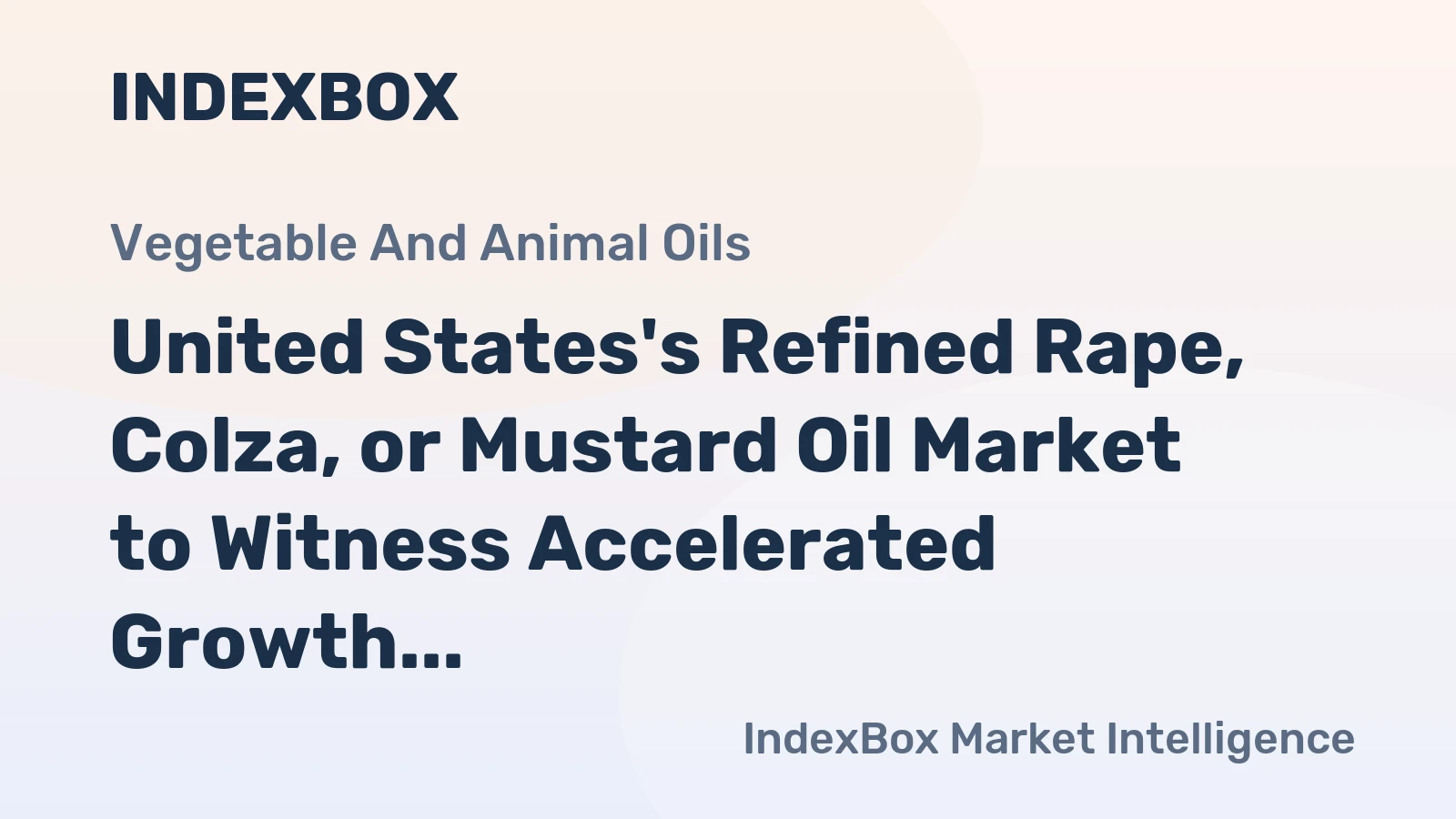 United States's Refined Rape, Colza, or Mustard Oil Market to Witness Accelerated Growth with +2.4% CAGR by 2035