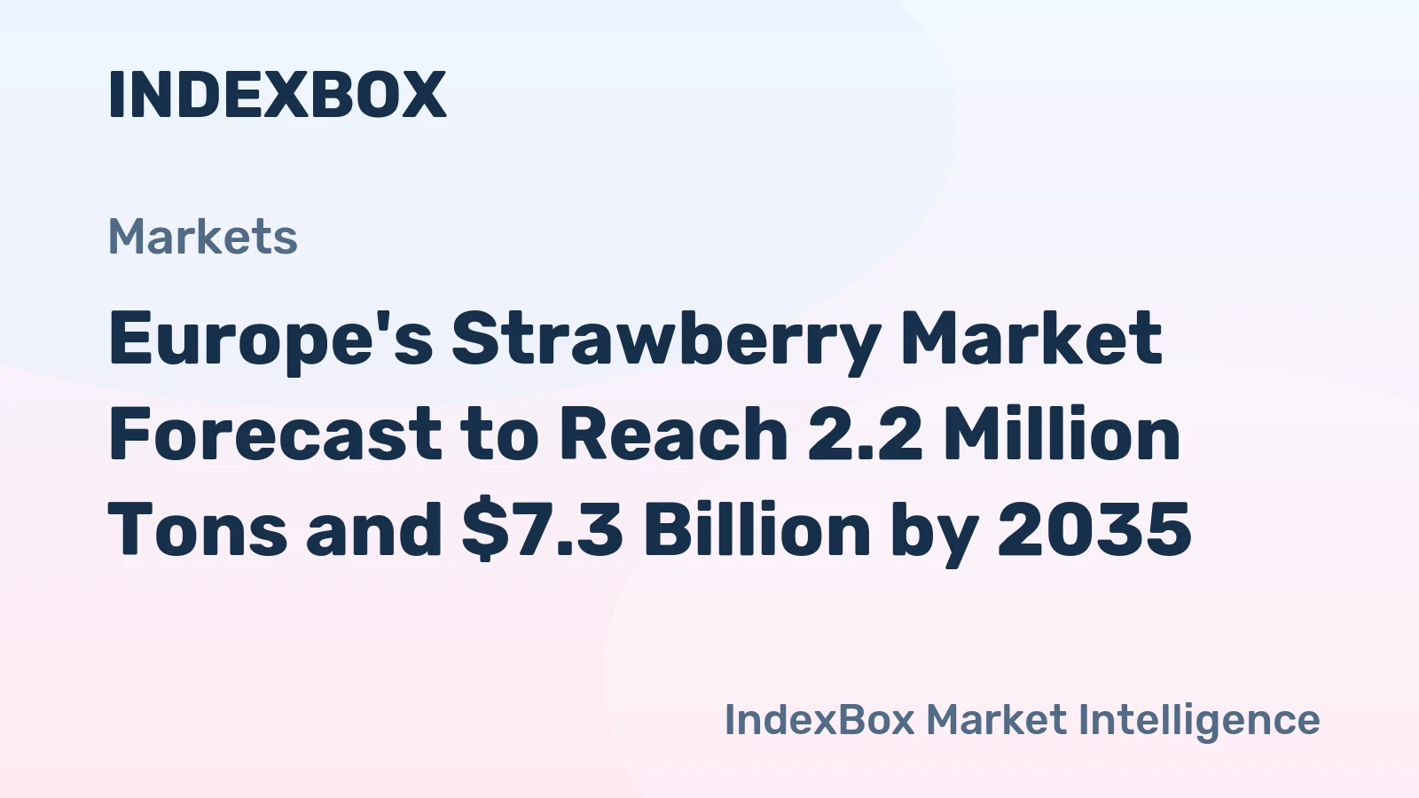 Europe's Strawberry Market Forecast to Reach 2.2 Million Tons and $7.3 Billion by 2035