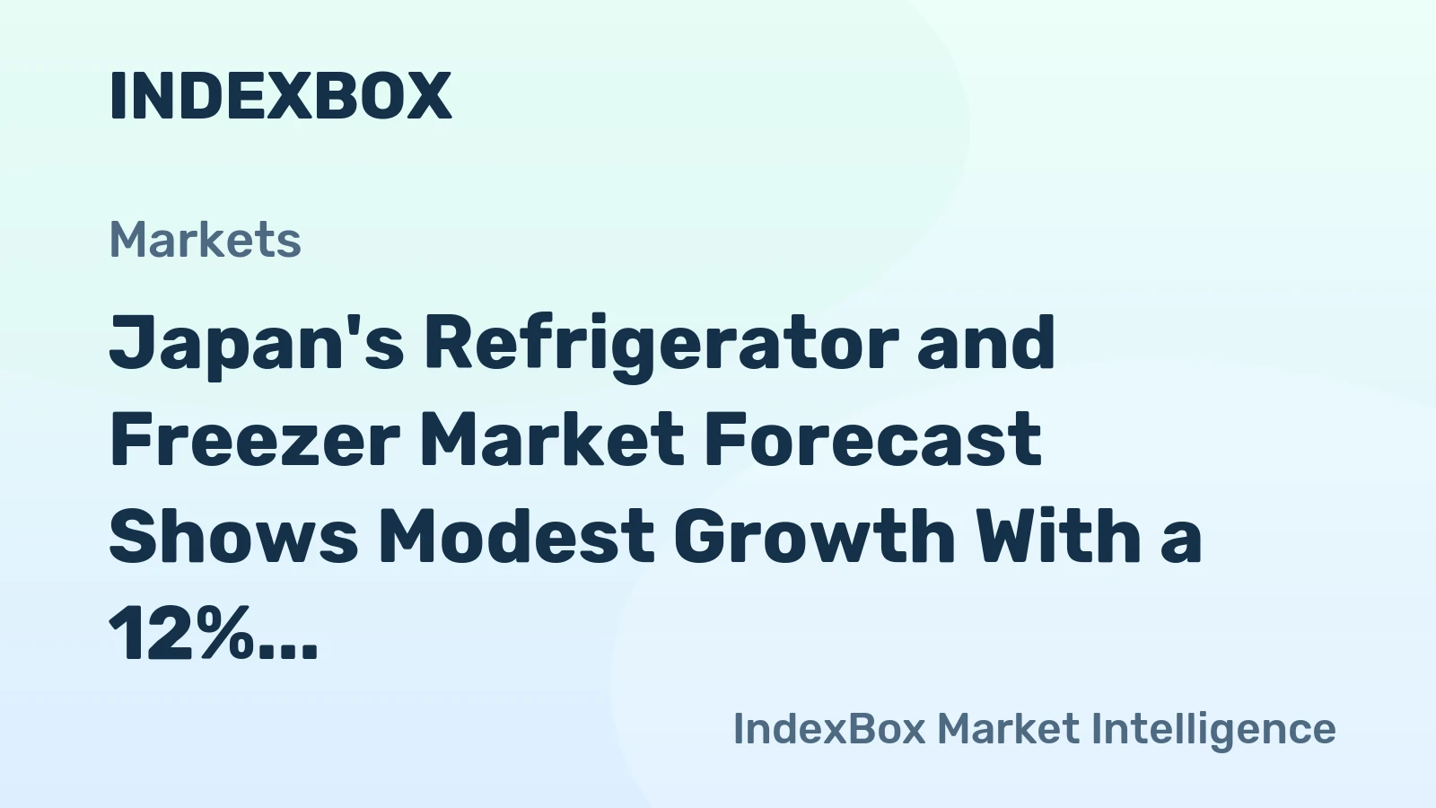 Japan's Refrigerator and Freezer Market Forecast Shows Modest Growth With a 12% Volume CAGR Through 2035
