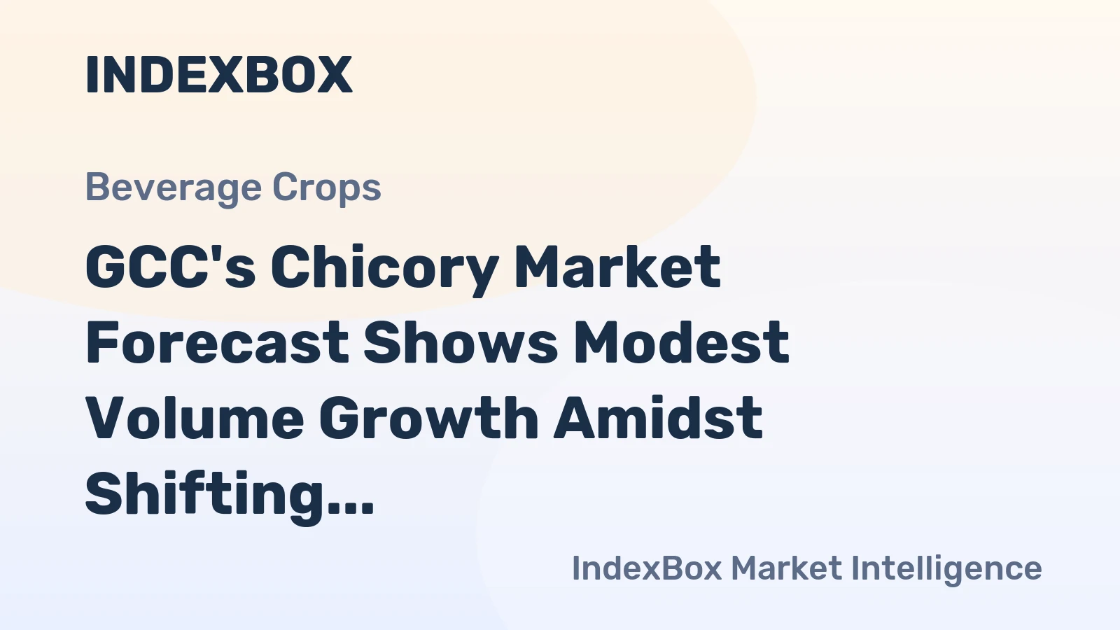GCC's Chicory Market Forecast Shows Modest Volume Growth Amidst Shifting Trade Dynamics