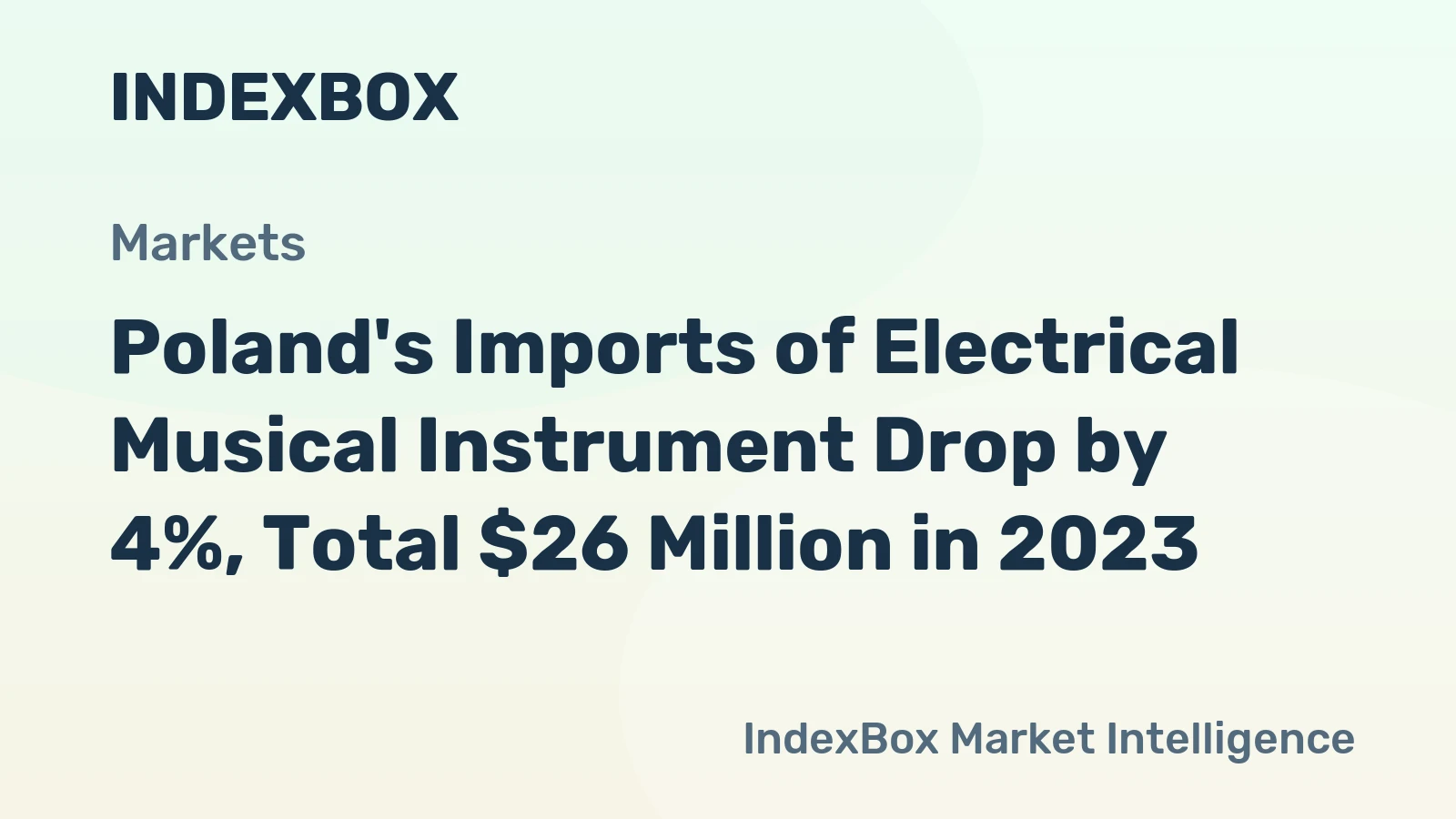 Poland's Imports of Electrical Musical Instrument Drop by 4%, Total $26 Million in 2023