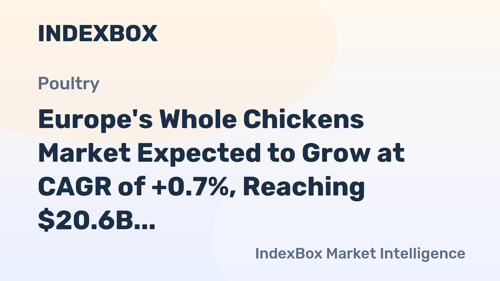 Europe's Whole Chickens Market Expected to Grow at CAGR of +0.7%, Reaching $20.6B by 2035