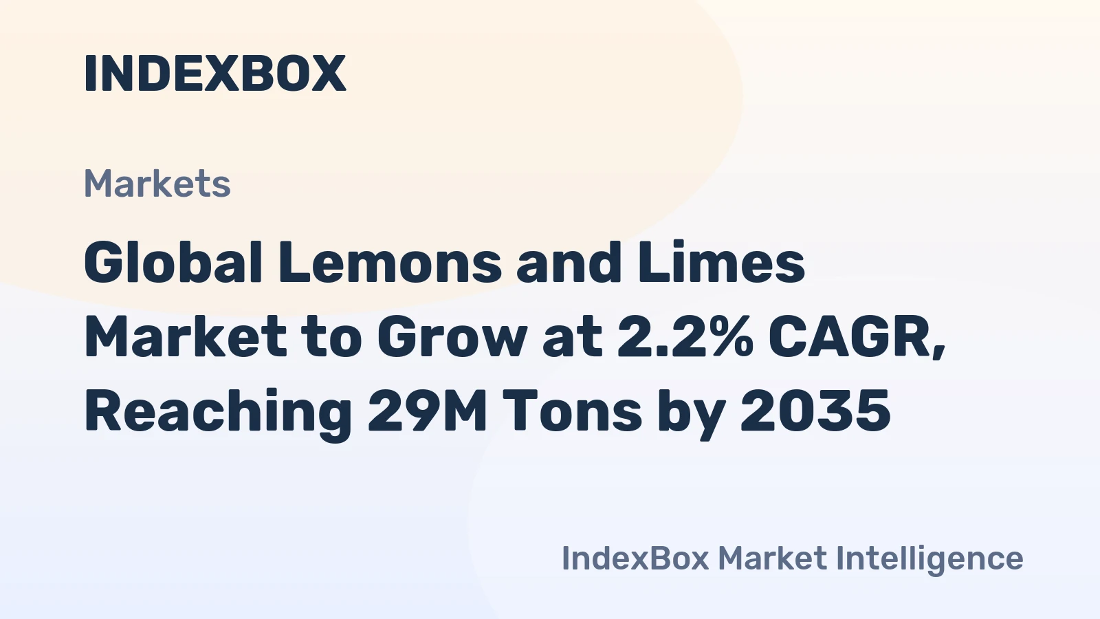 Global Lemons and Limes Market to Grow at 2.2% CAGR, Reaching 29M Tons by 2035