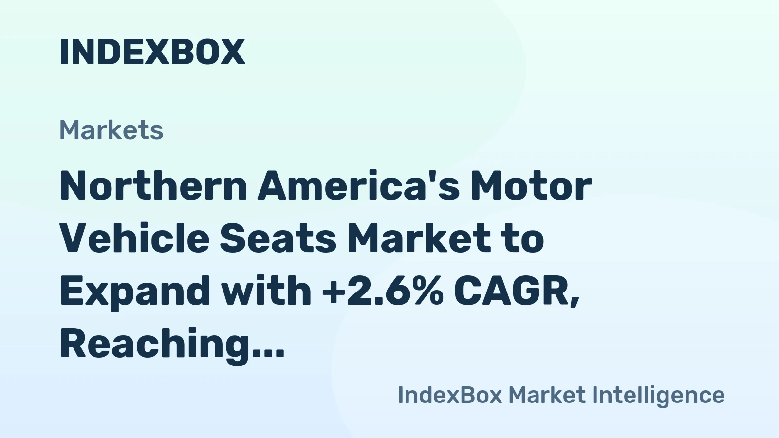 Northern America's Motor Vehicle Seats Market to Expand with +2.6% CAGR, Reaching $27.8B by 2035