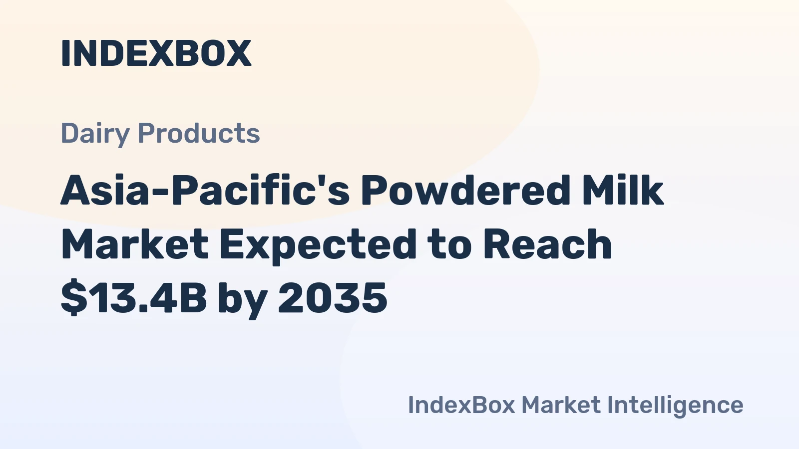 Asia-Pacific's Powdered Milk Market Expected to Reach $13.4B by 2035