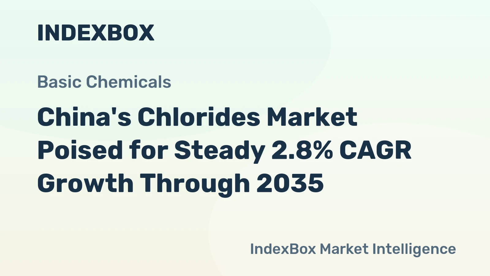 China's Chlorides Market Poised for Steady 2.8% CAGR Growth Through 2035