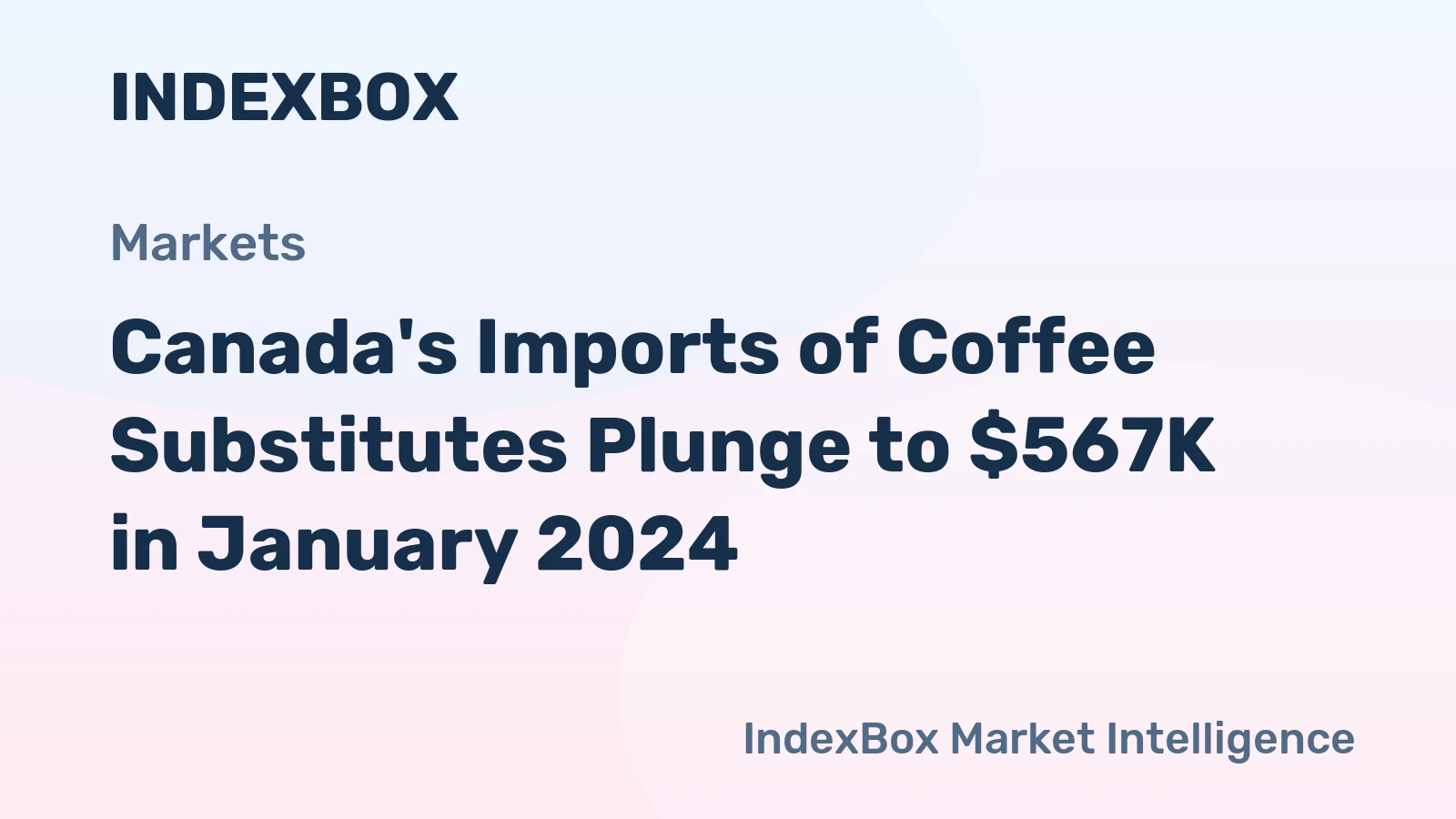 Canada's Imports of Coffee Substitutes Plunge to $567K in January 2024