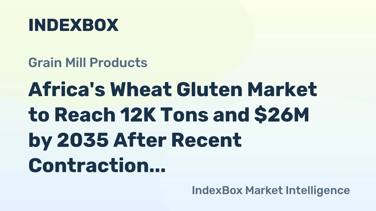 Africa's Wheat Gluten Market to Reach 12K Tons and $26M by 2035 After Recent Contraction