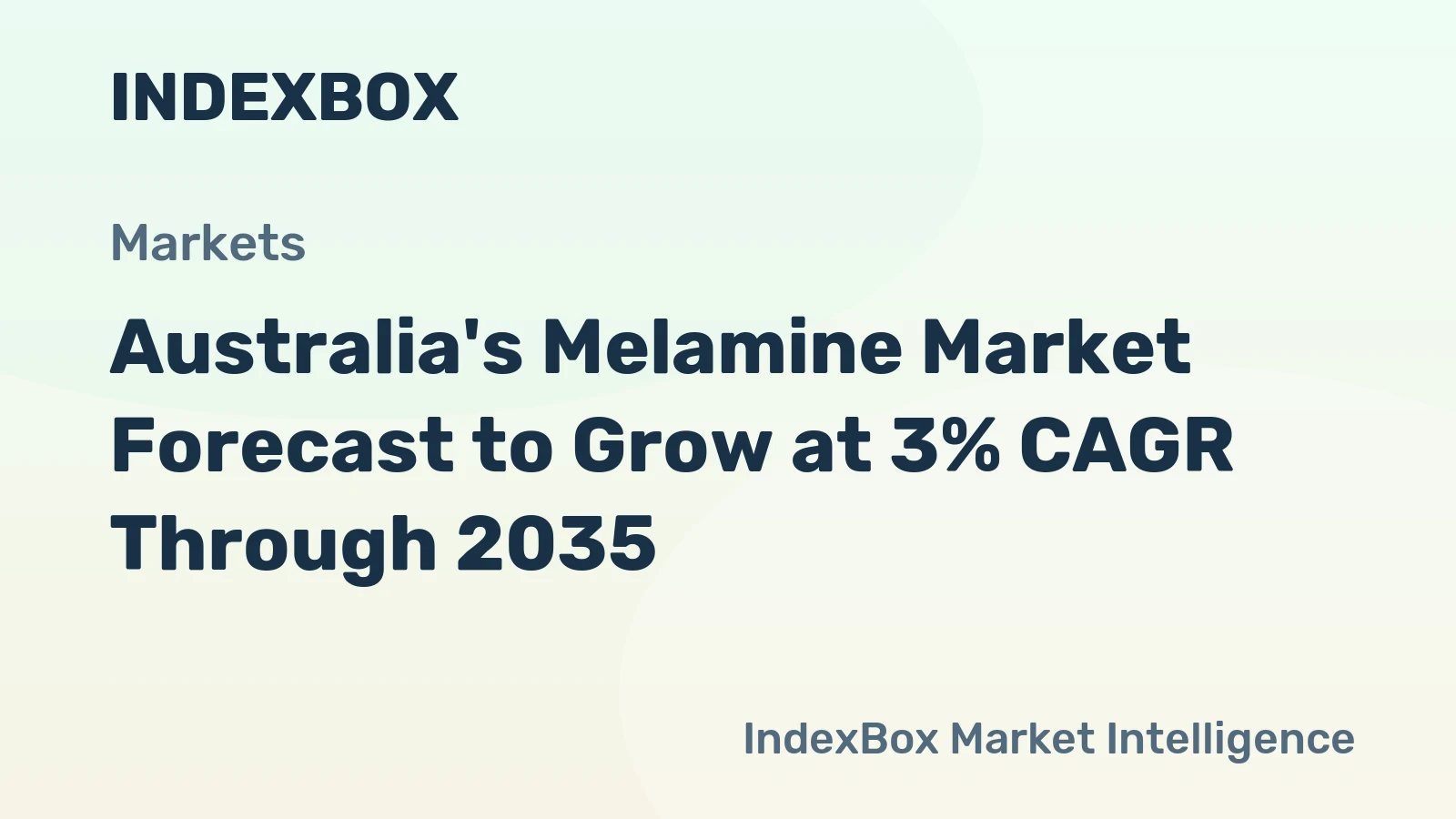 Australia's Melamine Market Forecast to Grow at 3% CAGR Through 2035
