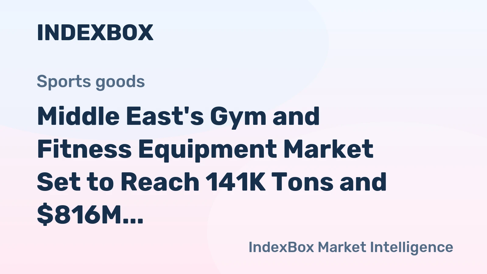 Middle East's Gym and Fitness Equipment Market Set to Reach 141K Tons and $816M by 2035