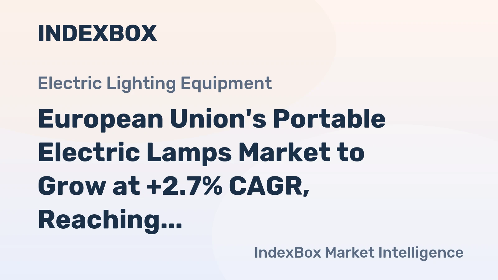 European Union's Portable Electric Lamps Market to Grow at +2.7% CAGR, Reaching 193M Units by 2035