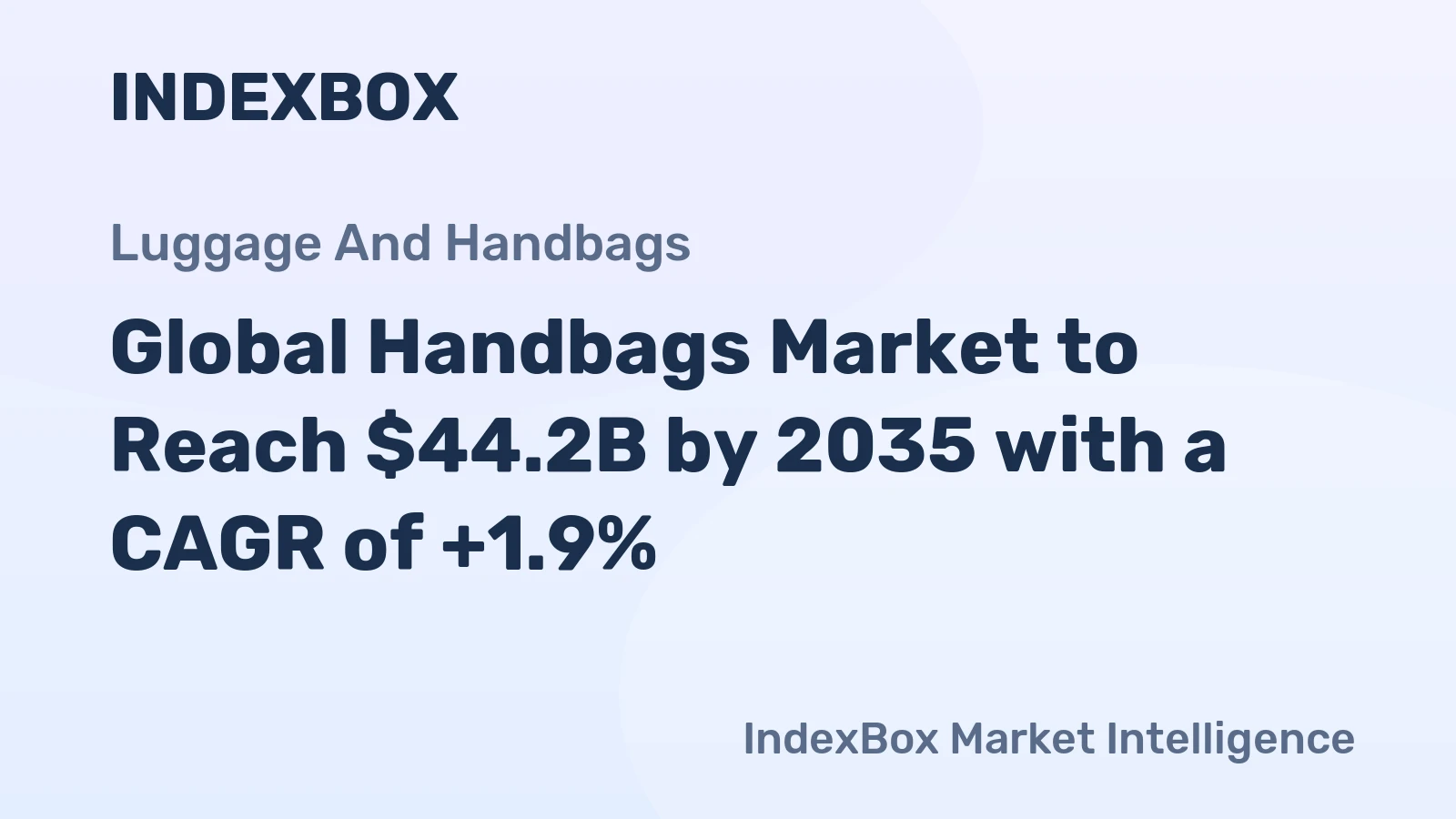 Global Handbags Market to Reach $44.2B by 2035 with a CAGR of +1.9%
