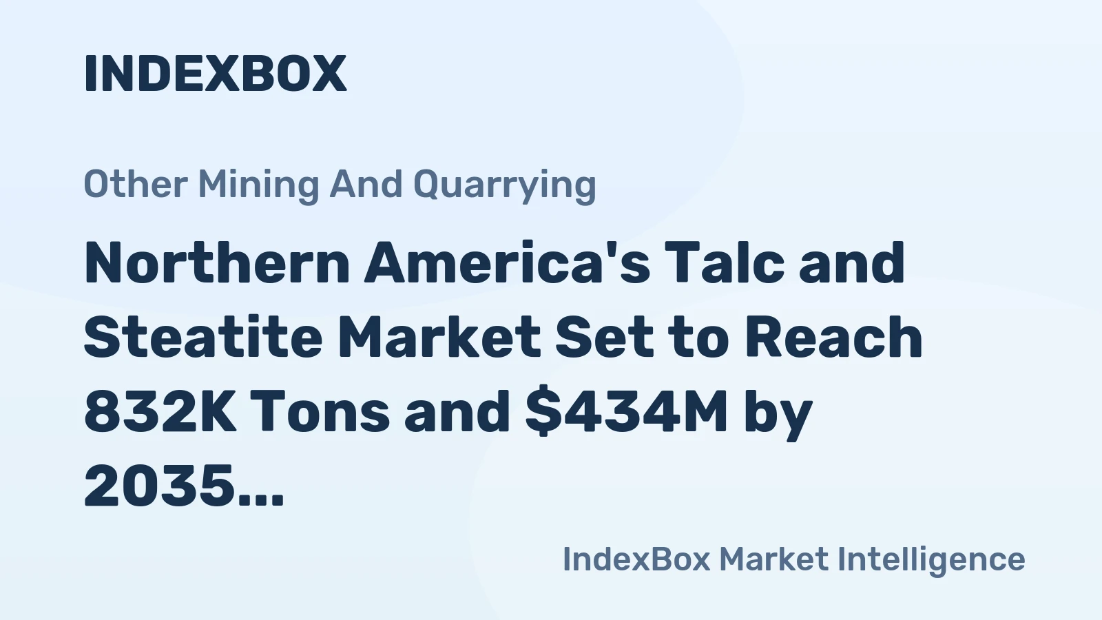 Northern America's Talc and Steatite Market Set to Reach 832K Tons and $434M by 2035
