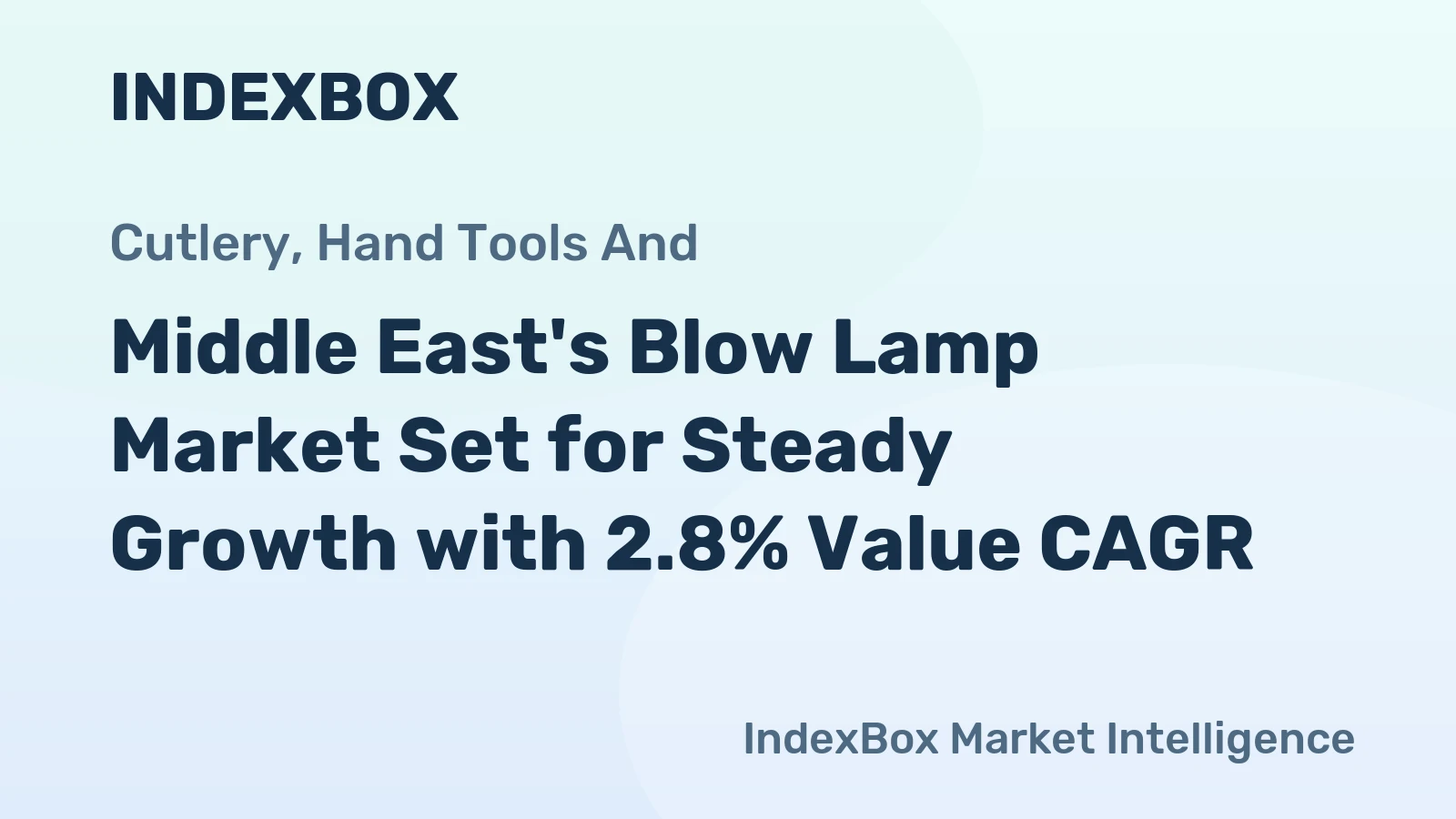 Middle East's Blow Lamp Market Set for Steady Growth with 2.8% Value CAGR