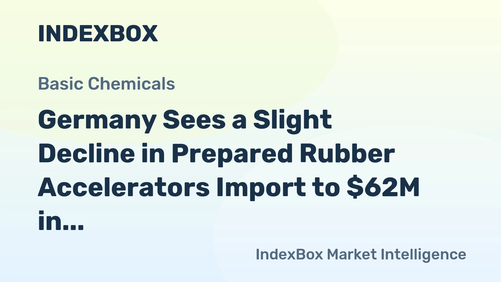 Germany Sees a Slight Decline in Prepared Rubber Accelerators Import to $62M in 2023
