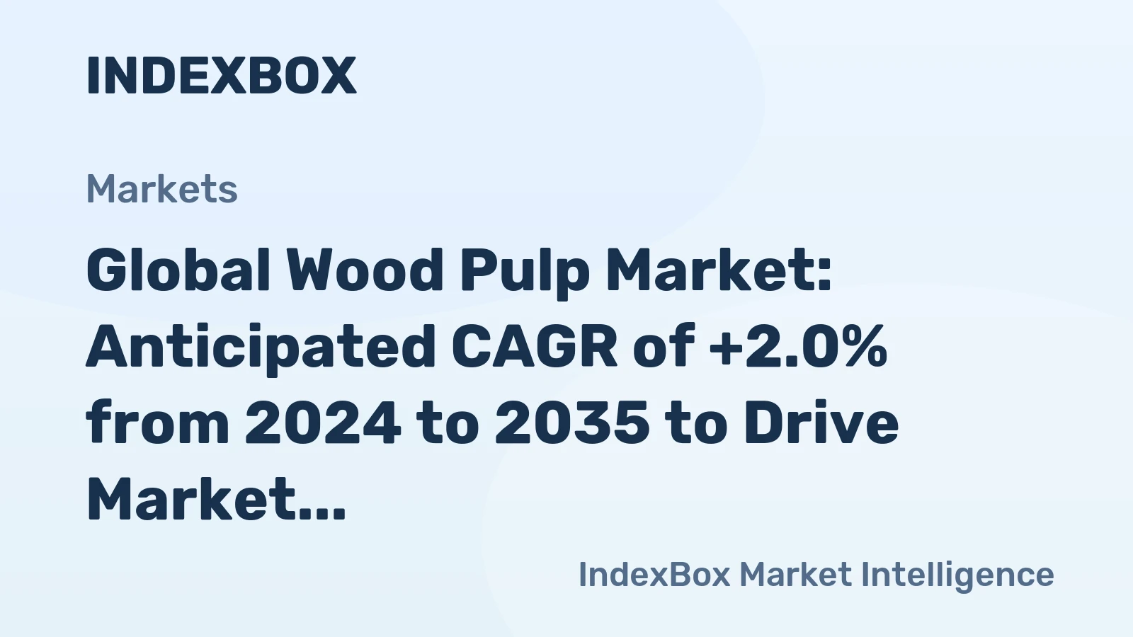 Global Wood Pulp Market: Anticipated CAGR of +2.0% from 2024 to 2035 to Drive Market Volume to 53M Tons