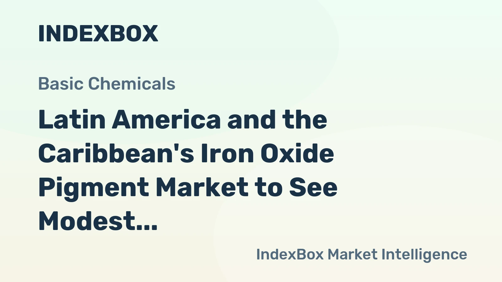 Latin America and the Caribbean's Iron Oxide Pigment Market to See Modest Growth With a 0.5% Volume CAGR Through 2035