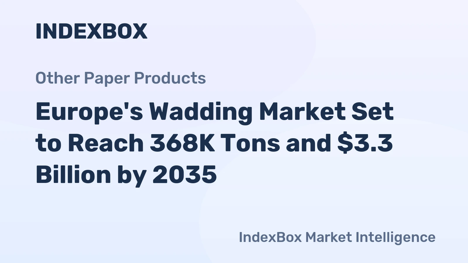 Europe's Wadding Market Set to Reach 368K Tons and $3.3 Billion by 2035
