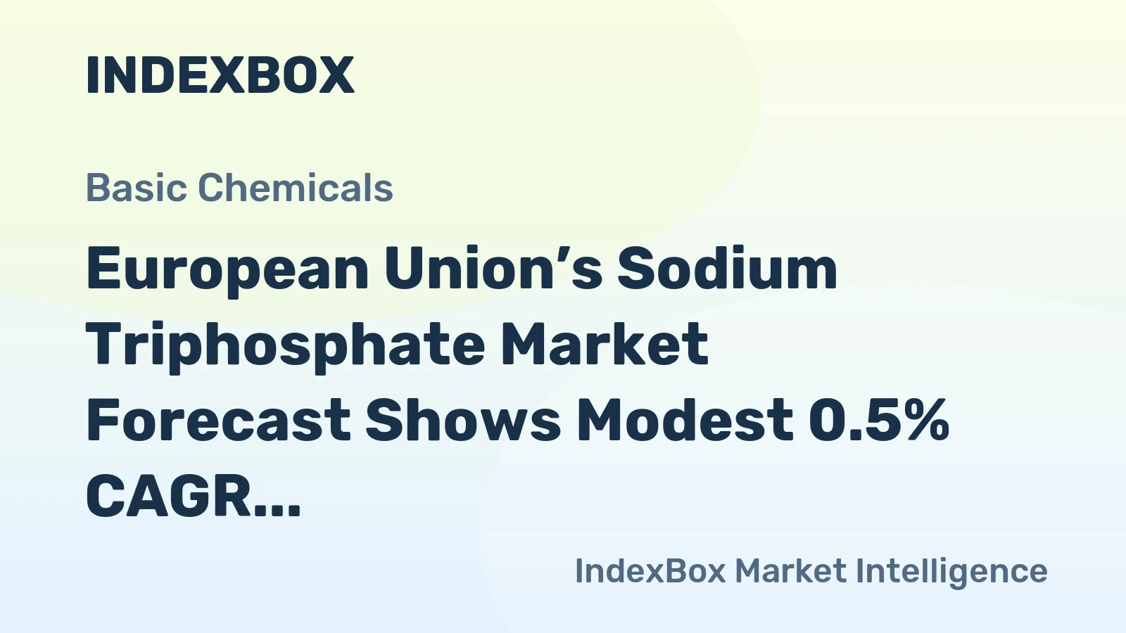 European Union’s Sodium Triphosphate Market Forecast Shows Modest 0.5% CAGR Growth Through 2035