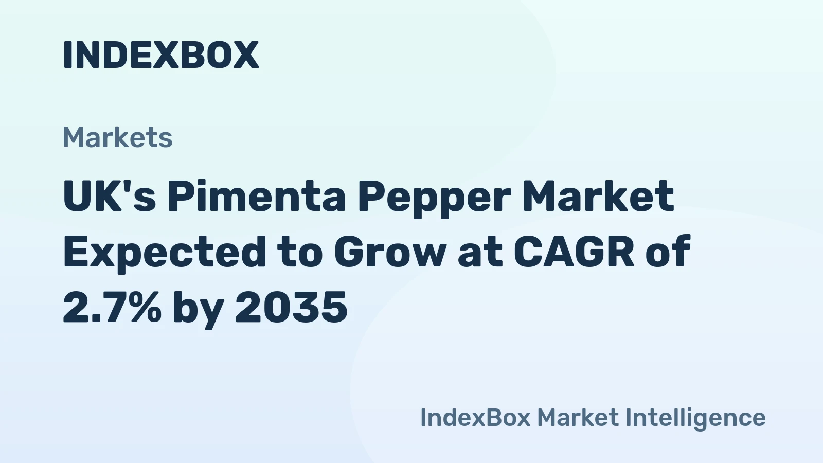UK's Pimenta Pepper Market Expected to Grow at CAGR of 2.7% by 2035