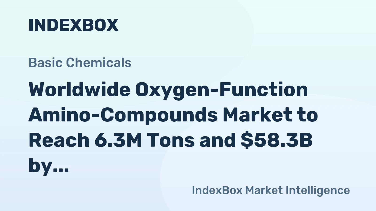 Worldwide Oxygen-Function Amino-Compounds Market to Reach 6.3M Tons and $58.3B by 2035