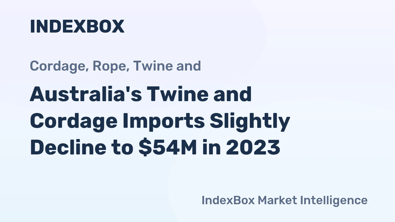 Australia's Twine and Cordage Imports Slightly Decline to $54M in 2023