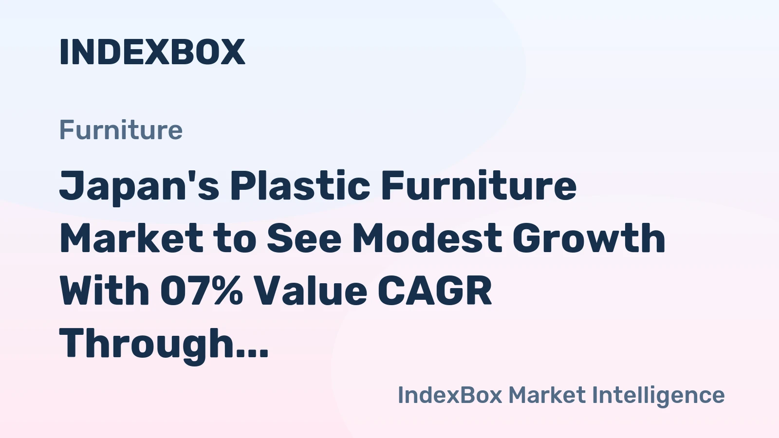 Japan's Plastic Furniture Market to See Modest Growth With 07% Value CAGR Through 2035