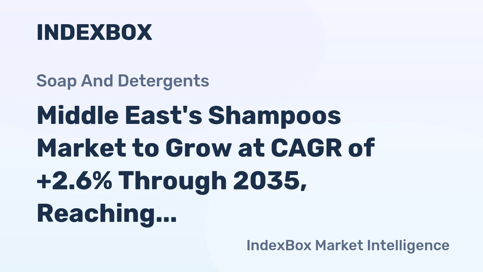 Middle East's Shampoos Market to Grow at CAGR of +2.6% Through 2035, Reaching $4.7B in Value