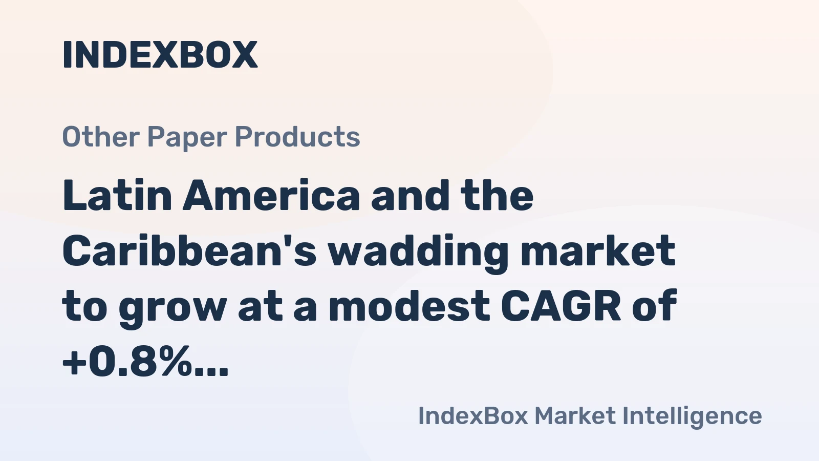 Latin America and the Caribbean's wadding market to grow at a modest CAGR of +0.8% through 2035, driven by steady regional demand.