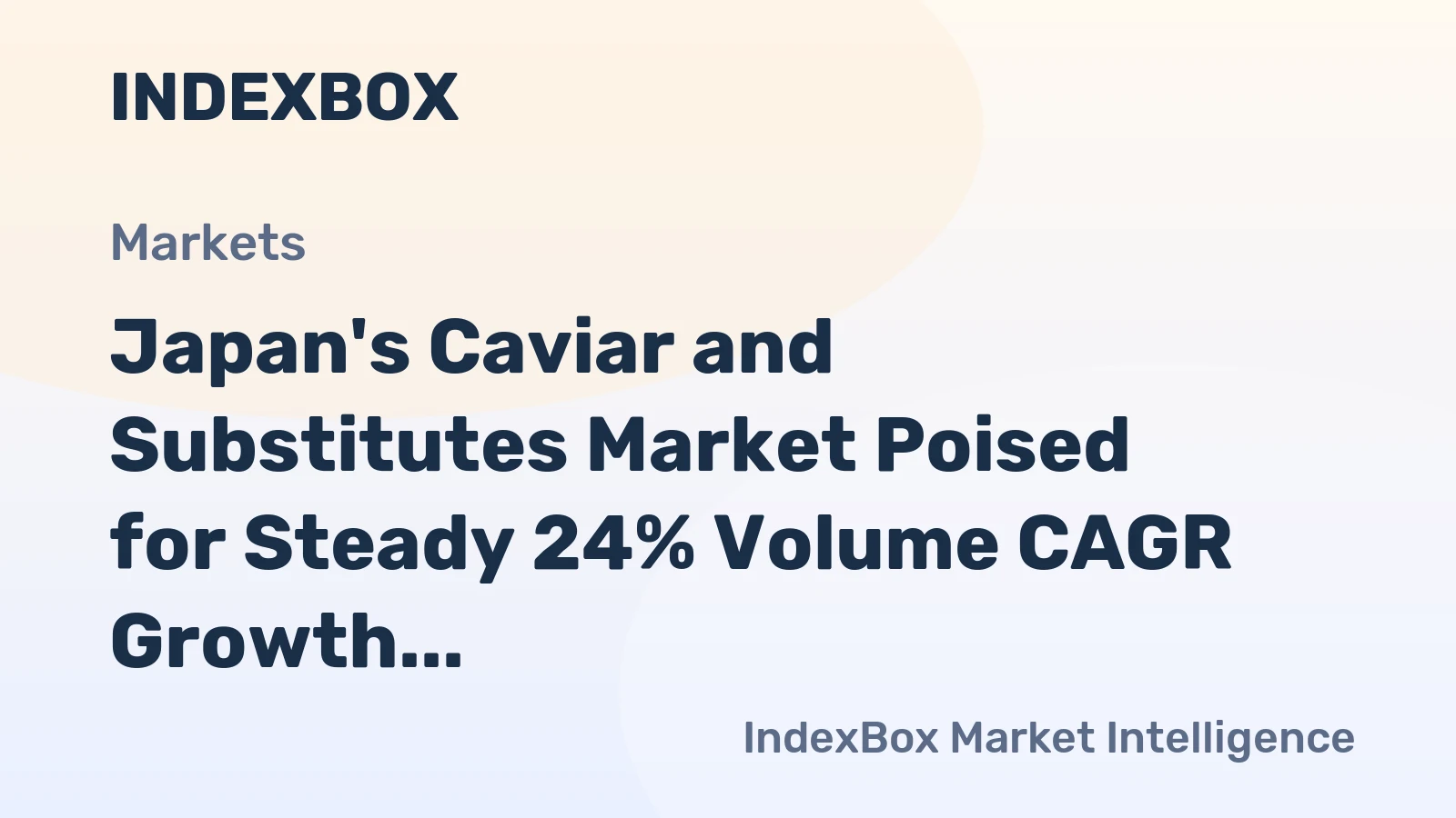 Japan's Caviar and Substitutes Market Poised for Steady 24% Volume CAGR Growth Through 2035