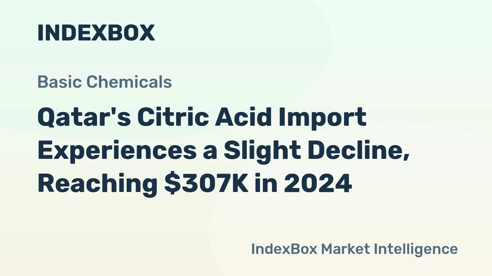 Qatar's Citric Acid Import Experiences a Slight Decline, Reaching $307K in 2024