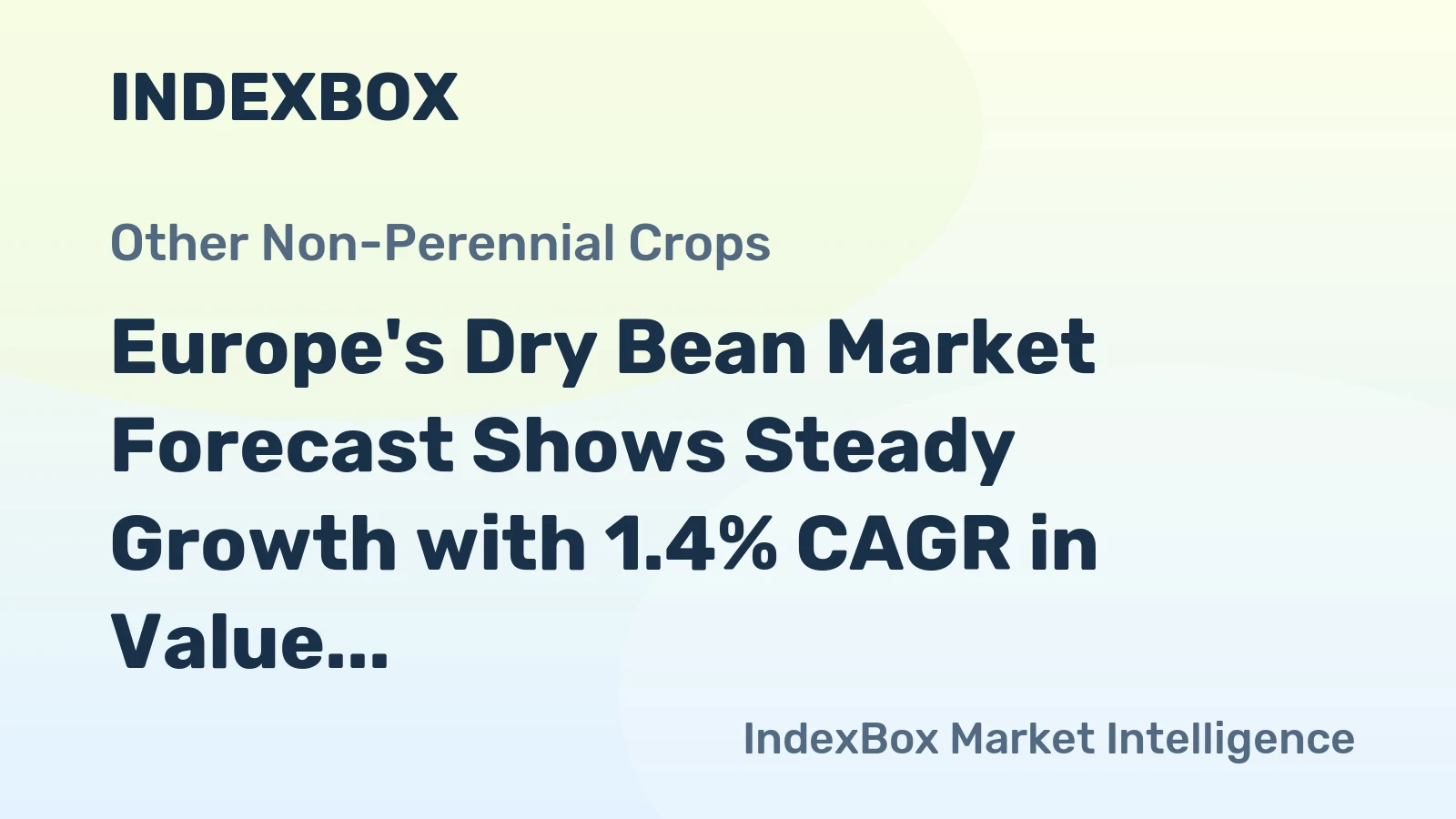 Europe's Dry Bean Market Forecast Shows Steady Growth with 1.4% CAGR in Value