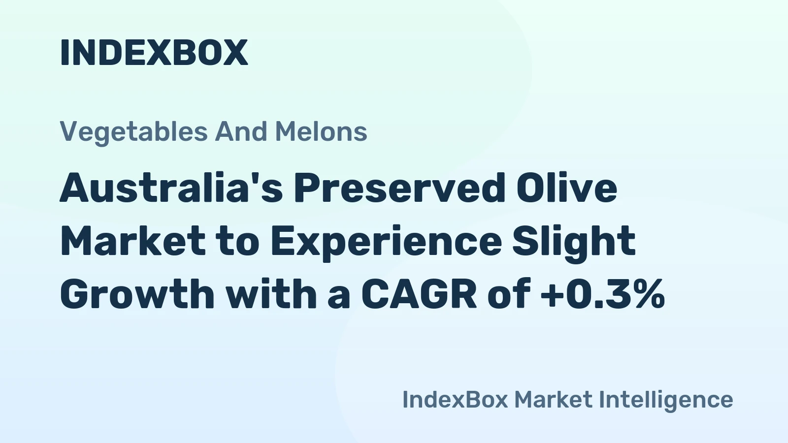 Australia's Preserved Olive Market to Experience Slight Growth with a CAGR of +0.3%