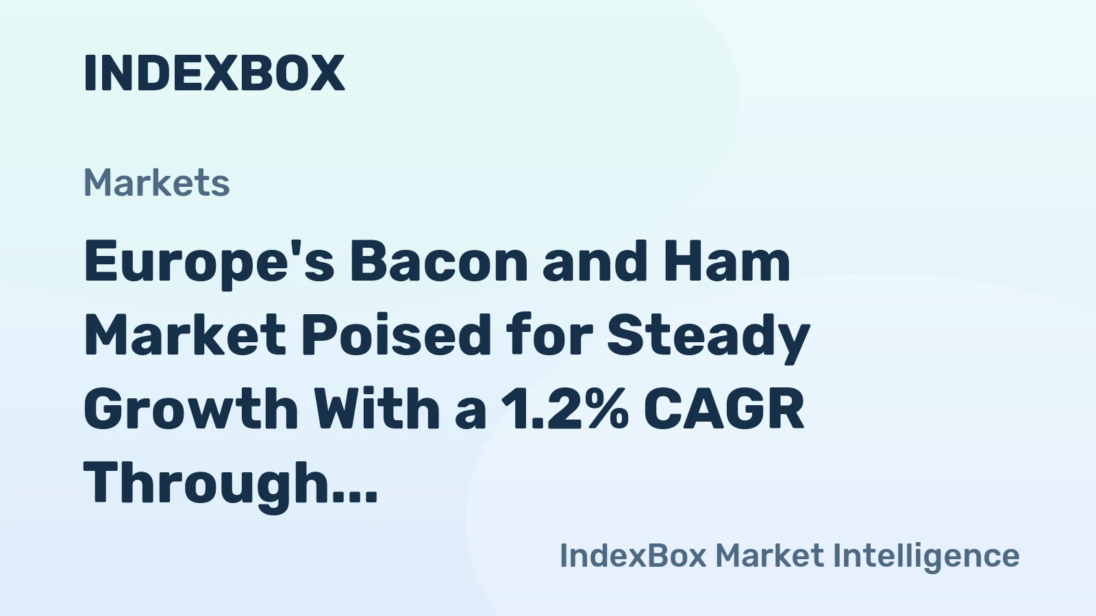 Europe's Bacon and Ham Market Poised for Steady Growth With a 1.2% CAGR Through 2035