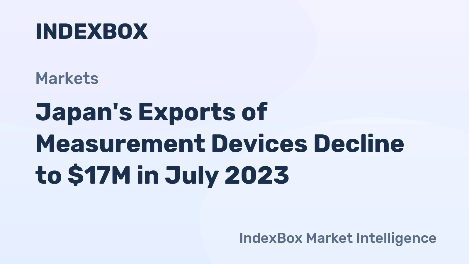 Japan's Exports of Measurement Devices Decline to $17M in July 2023