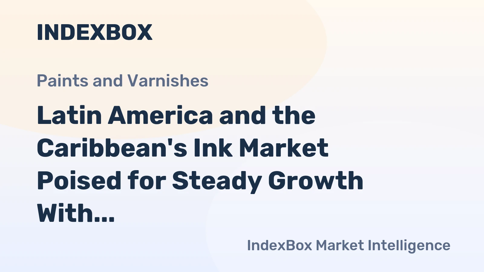 Latin America and the Caribbean's Ink Market Poised for Steady Growth With 1.1% CAGR Through 2035