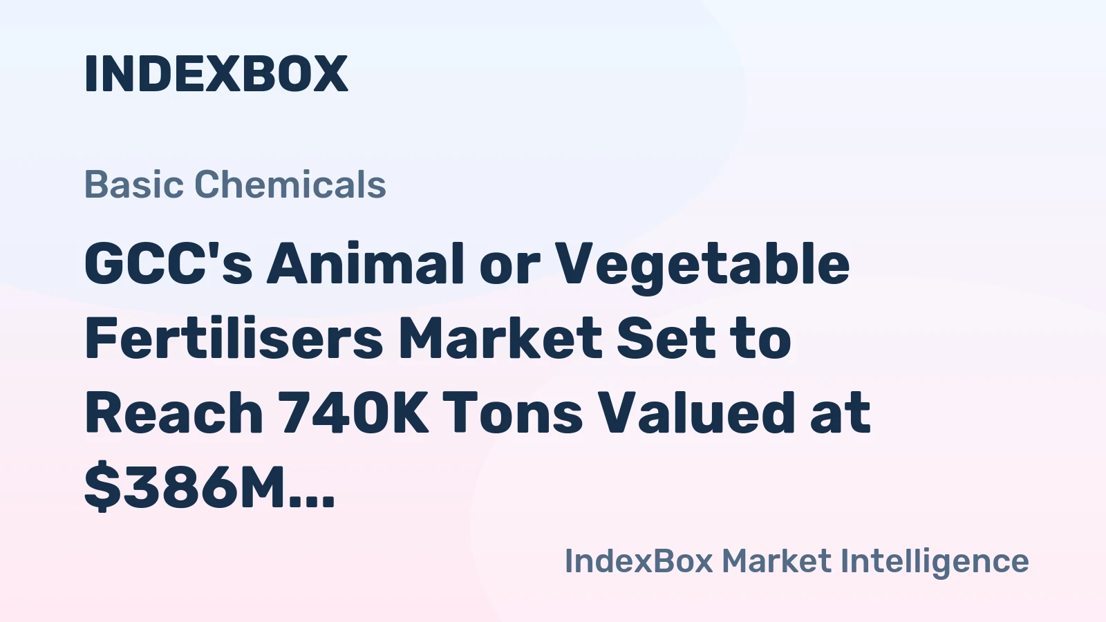 GCC's Animal or Vegetable Fertilisers Market Set to Reach 740K Tons Valued at $386M by 2035