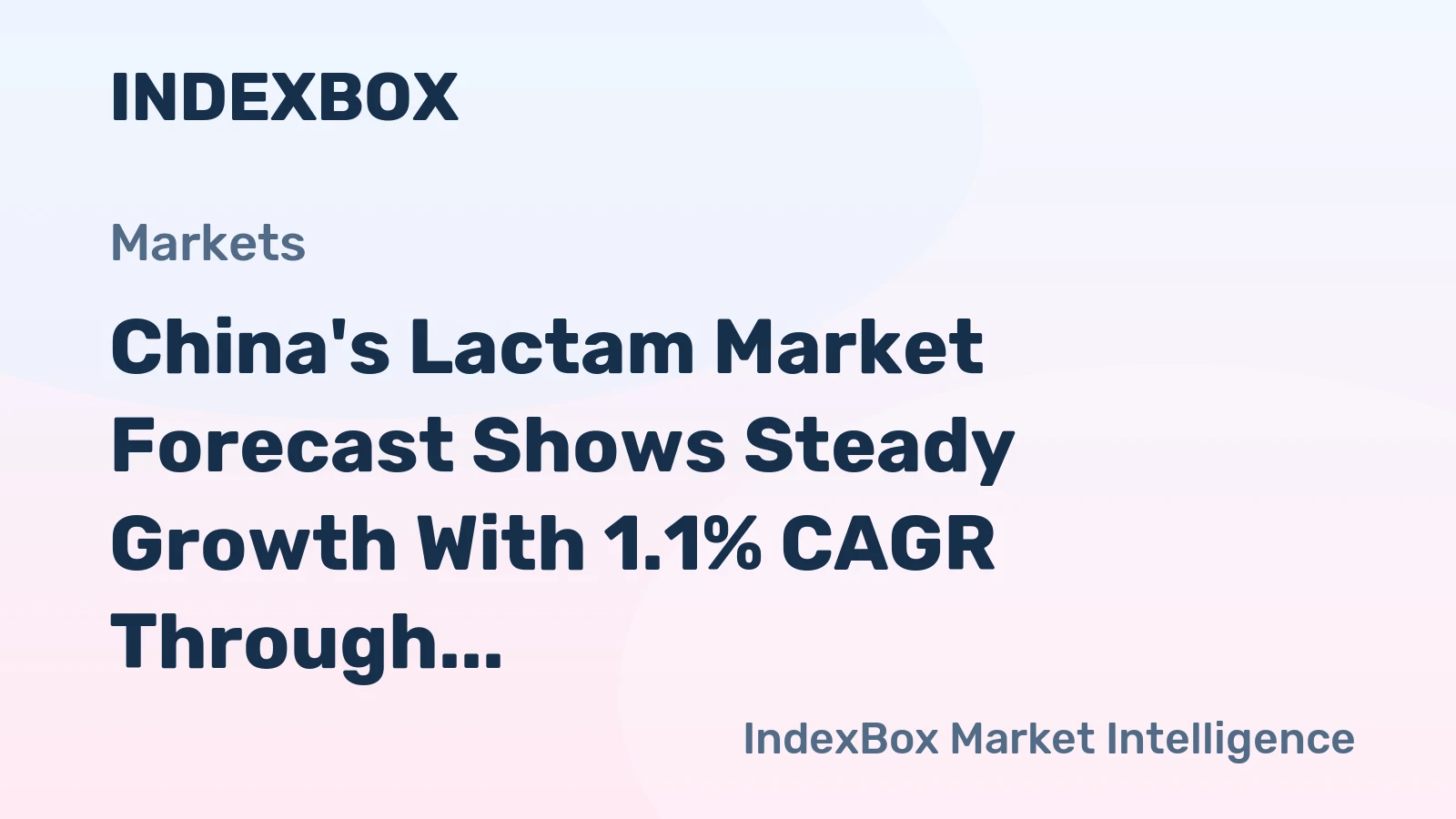 China's Lactam Market Forecast Shows Steady Growth With 1.1% CAGR Through 2035