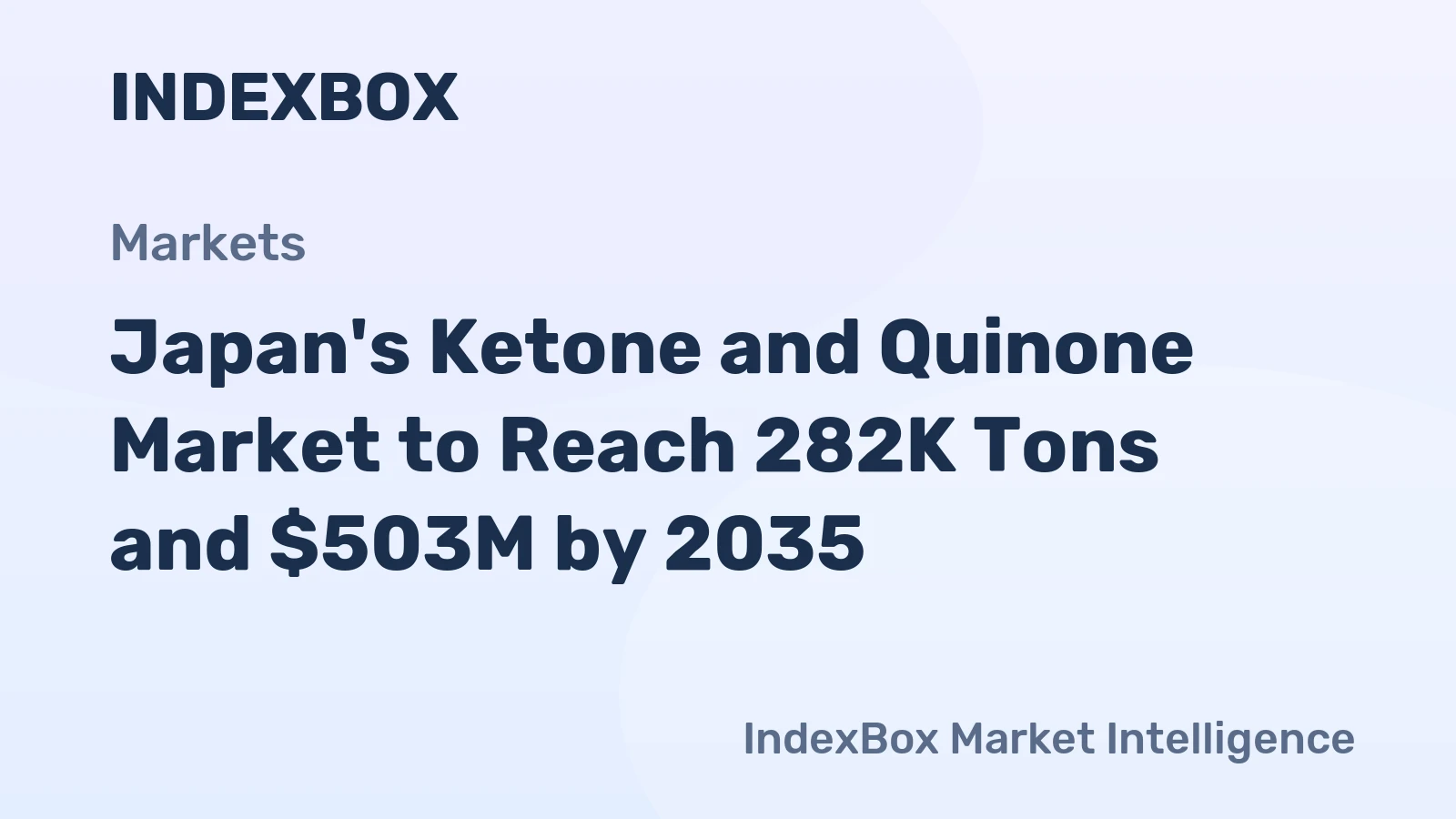 Japan's Ketone and Quinone Market to Reach 282K Tons and $503M by 2035