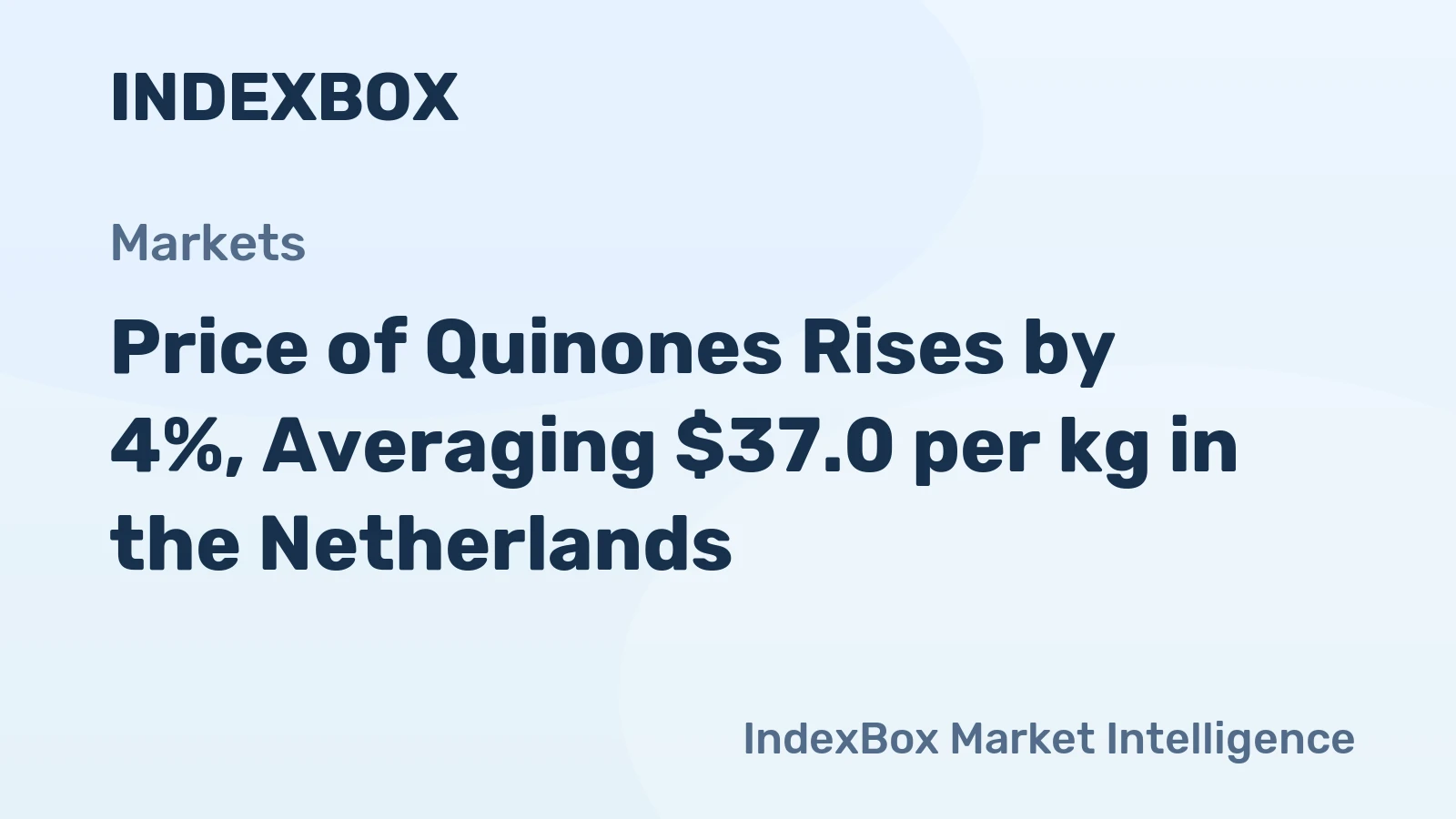 Price of Quinones Rises by 4%, Averaging $37.0 per kg in the Netherlands