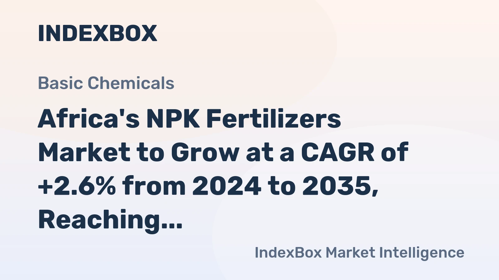 Africa's NPK Fertilizers Market to Grow at a CAGR of +2.6% from 2024 to 2035, Reaching 6M Tons