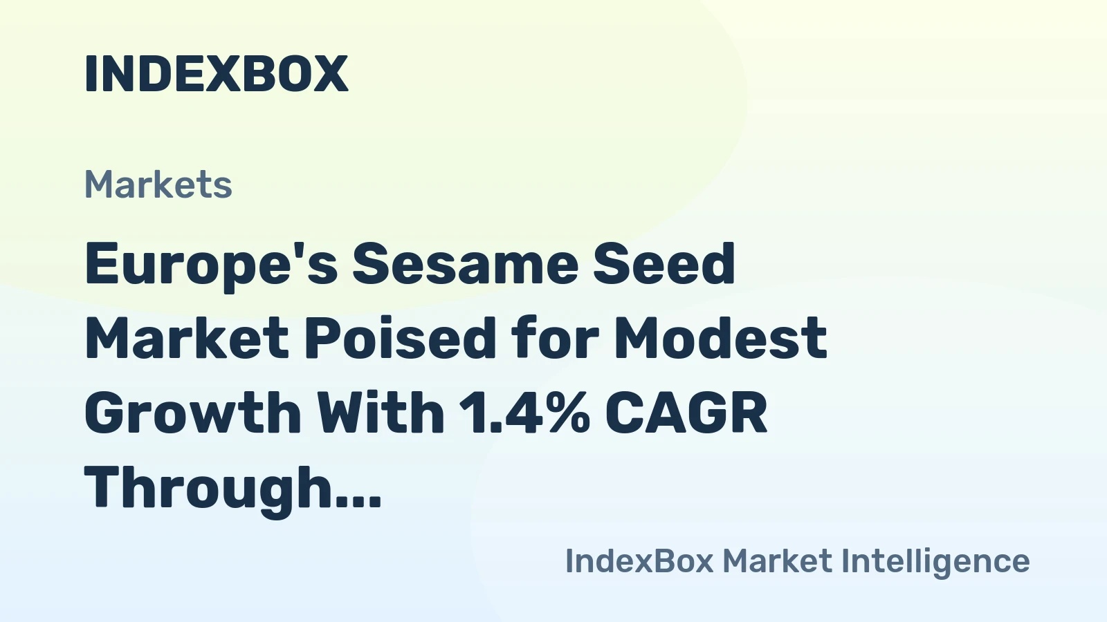 Europe's Sesame Seed Market Poised for Modest Growth With 1.4% CAGR Through 2035