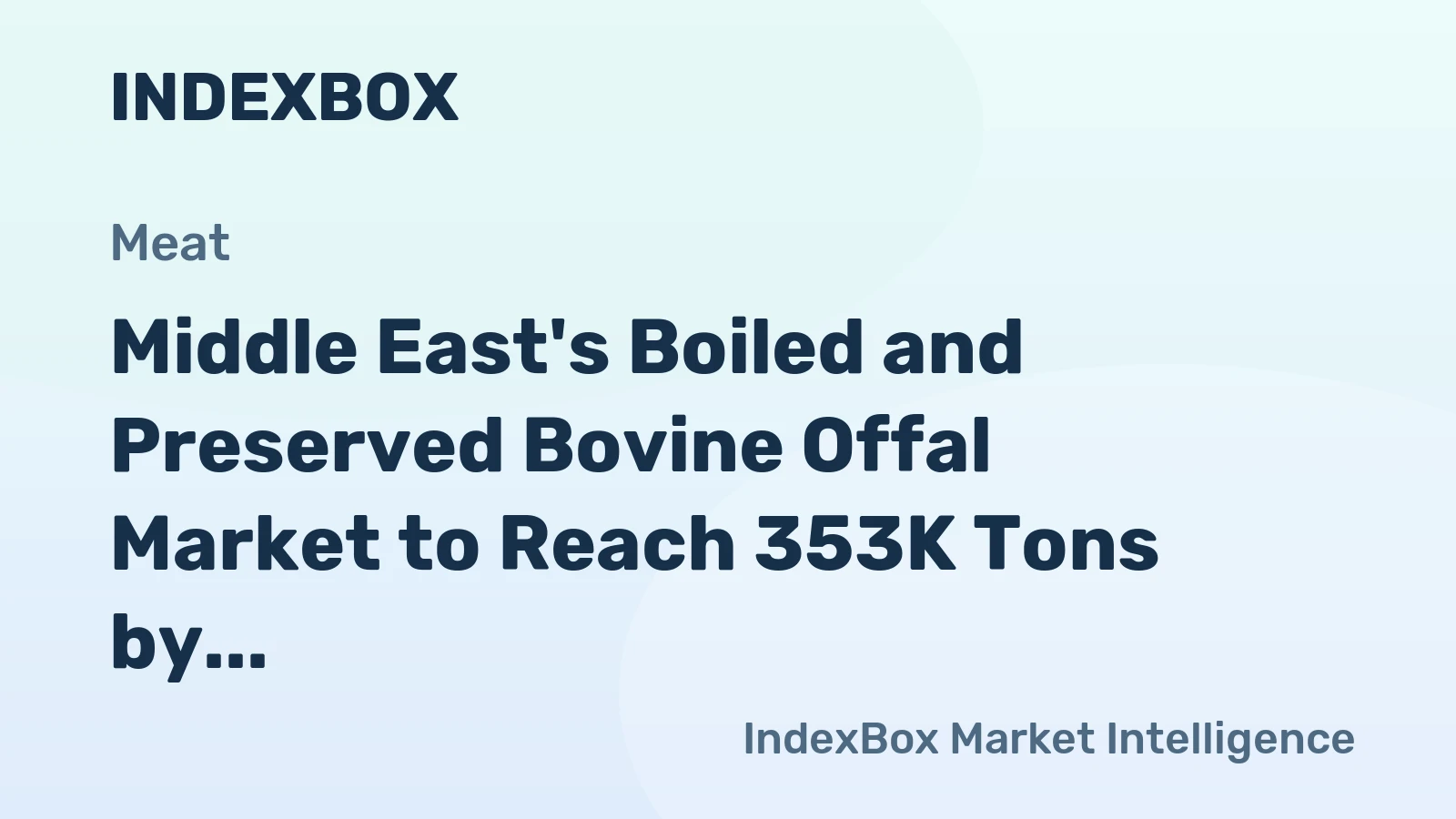 Middle East's Boiled and Preserved Bovine Offal Market to Reach 353K Tons by 2035, Valued at $1.8B
