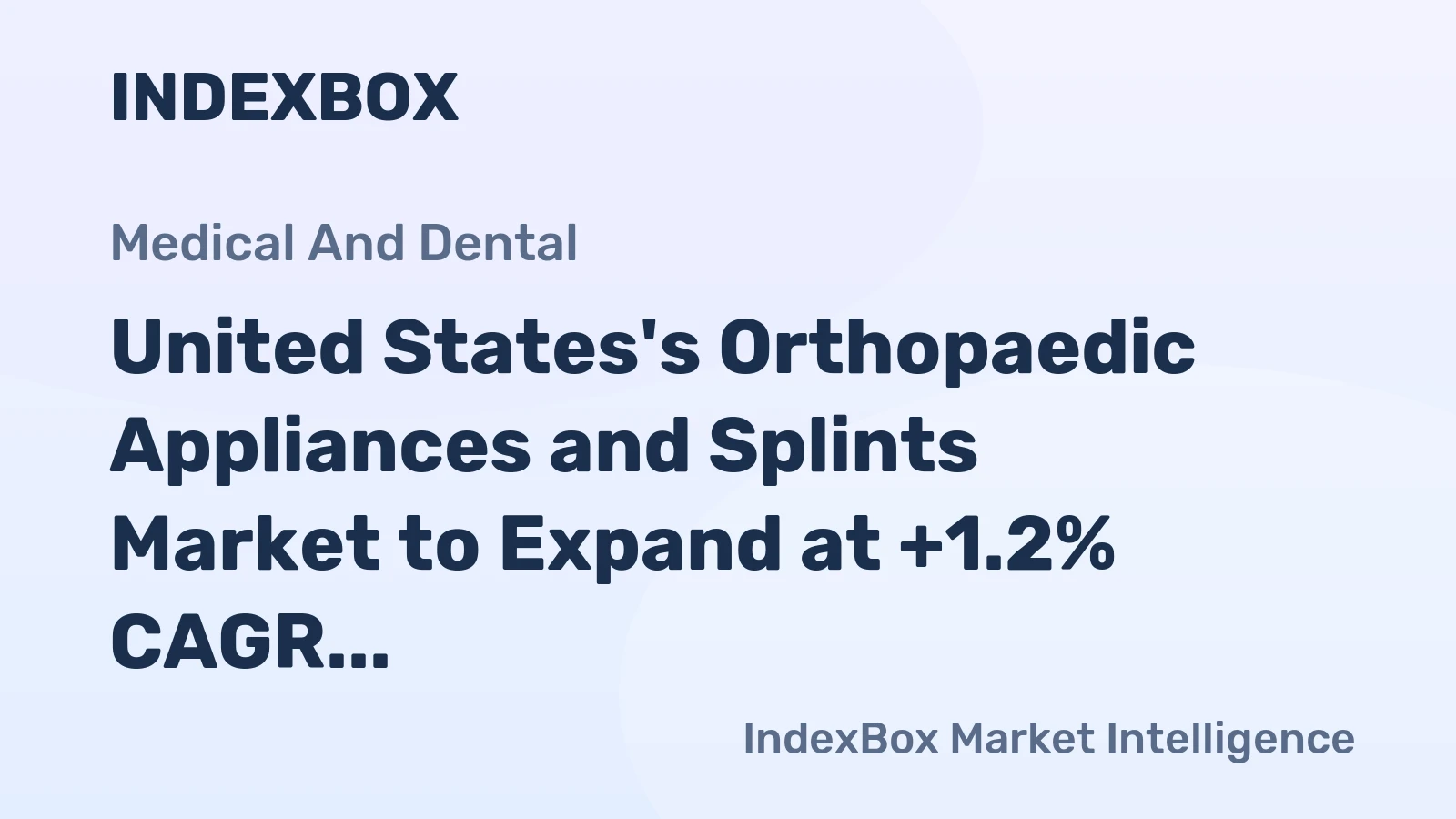 United States's Orthopaedic Appliances and Splints Market to Expand at +1.2% CAGR, Reaching 81M Units by 2035