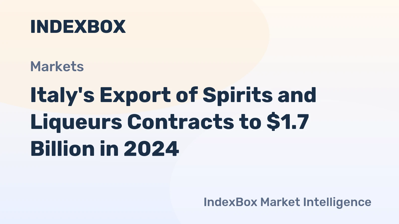 Italy's Export of Spirits and Liqueurs Contracts to $1.7 Billion in 2024