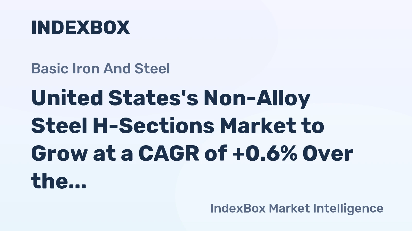 United States's Non-Alloy Steel H-Sections Market to Grow at a CAGR of +0.6% Over the Next Decade