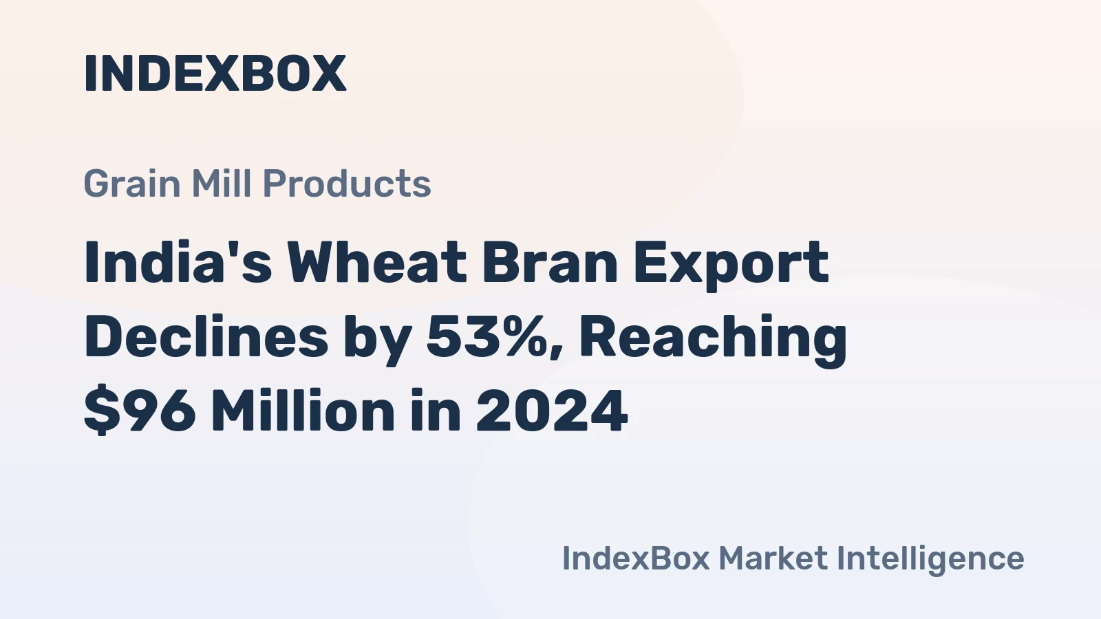 India's Wheat Bran Export Declines by 53%, Reaching $96 Million in 2024